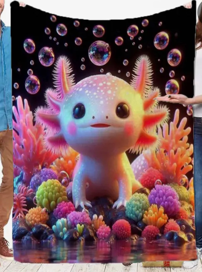 Axolotl Blanket – Scales and Tails of Ohio