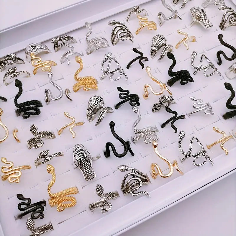 Assorted Snake RIngs – Scales and Tails of Ohio