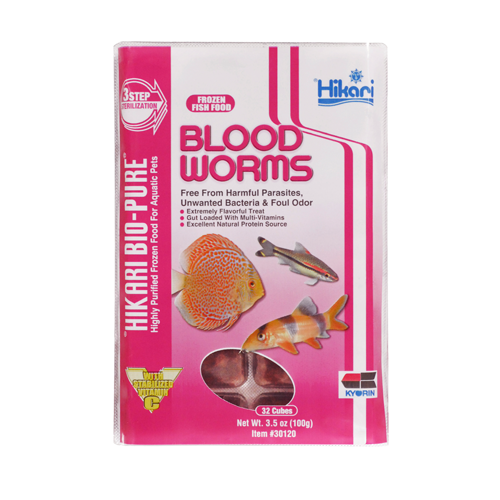 Hikari Frozen Bloodworms Cube 3.5oz – Scales and Tails of Ohio